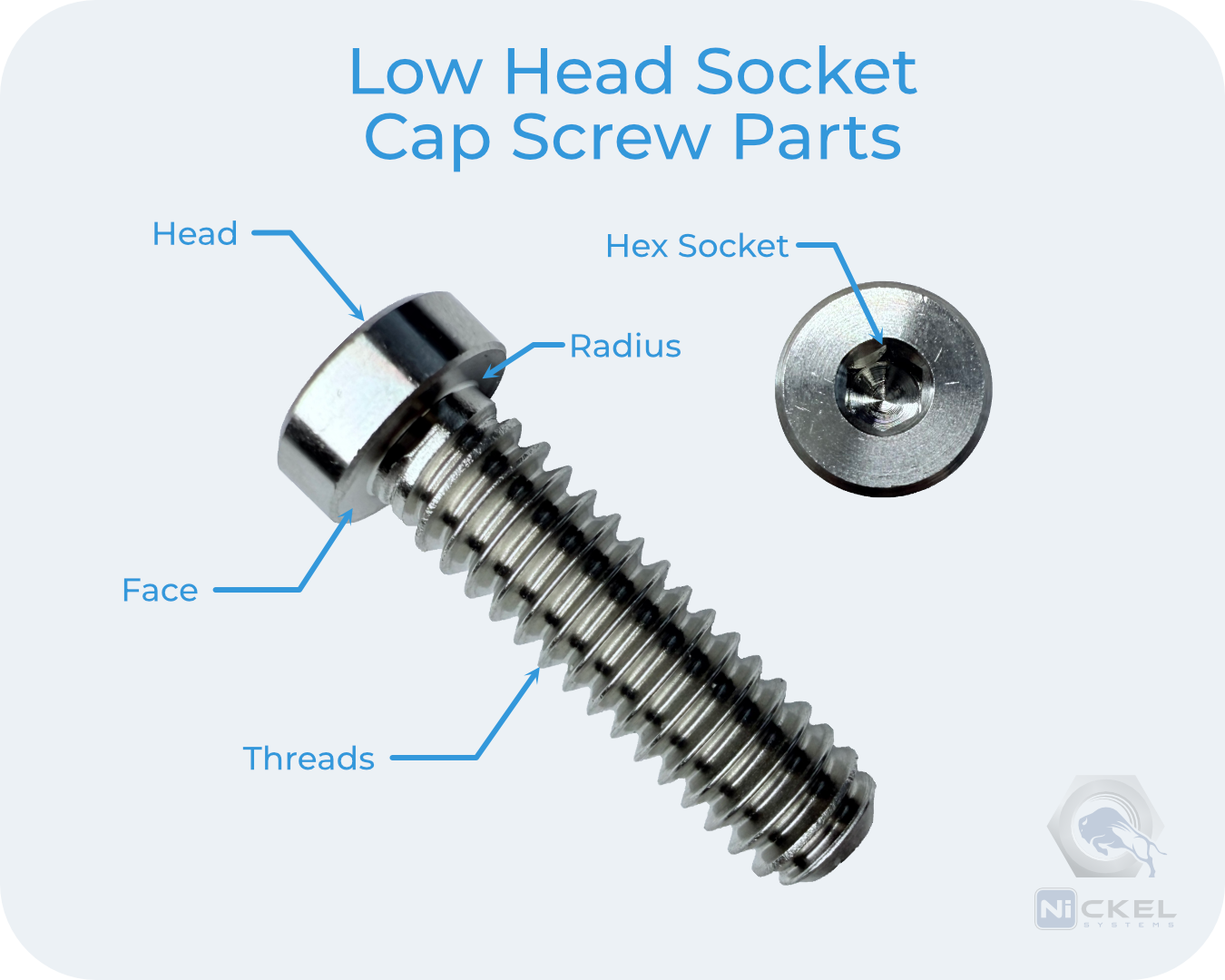 Low Head Socket Cap Screw | Screws | Nickel Systems